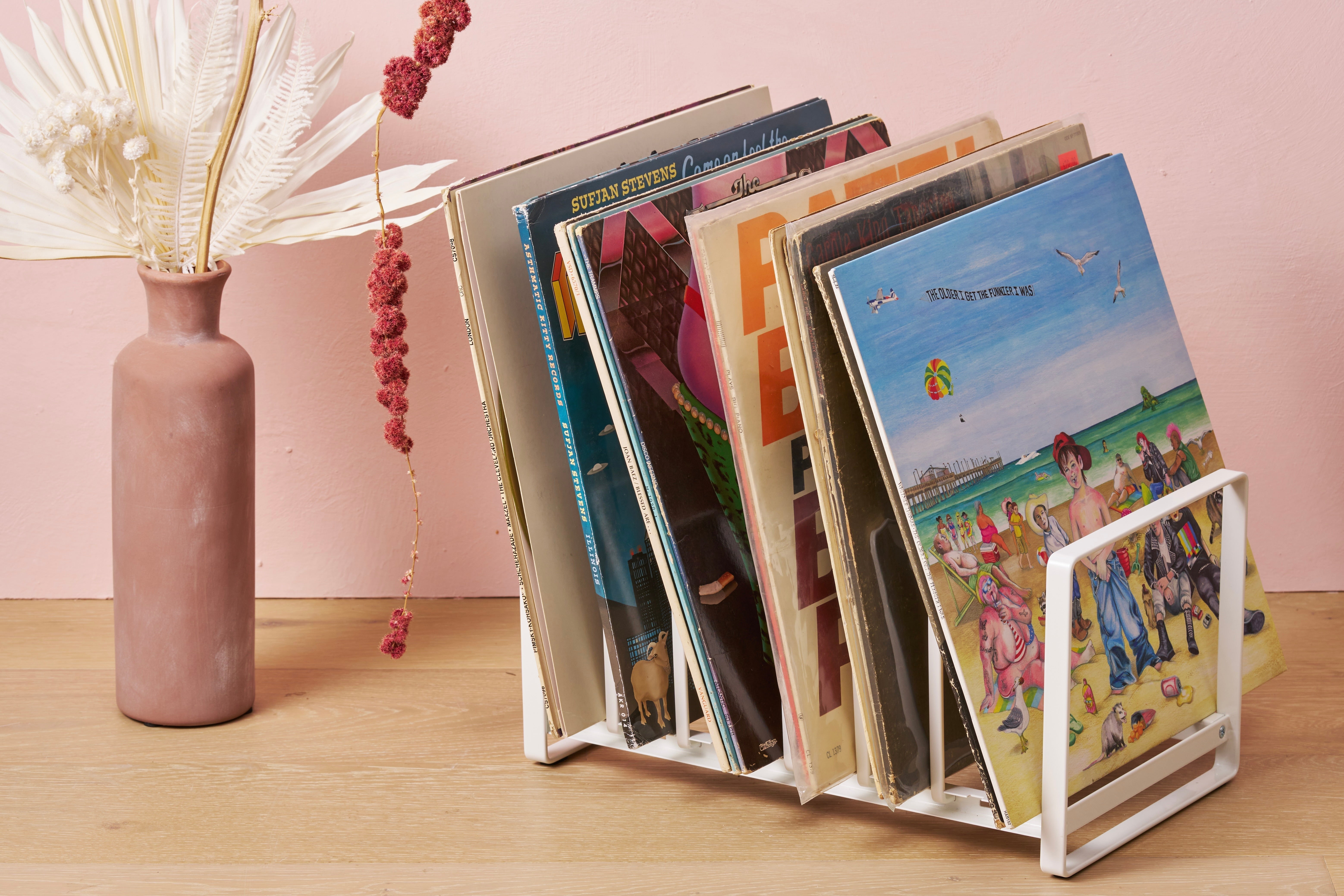 Pot Lid Organizer as Vinyl Record Storage | Yamazaki Home