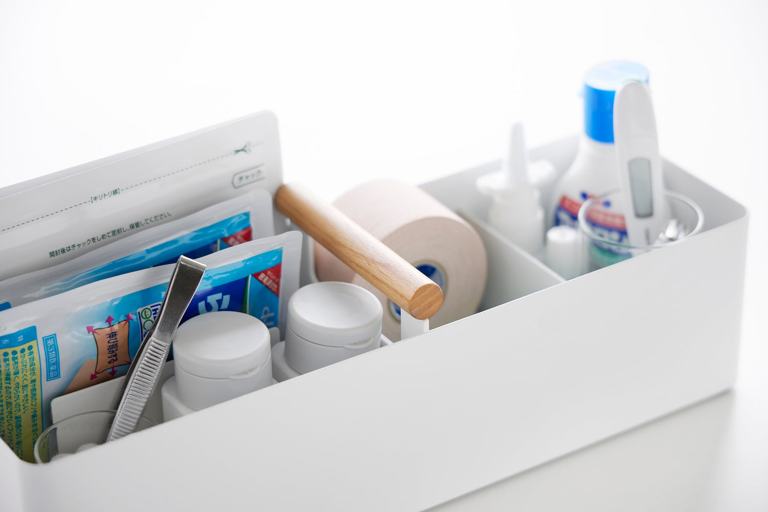 Slim Storage Box - Steel + Wood - Yamazaki Home