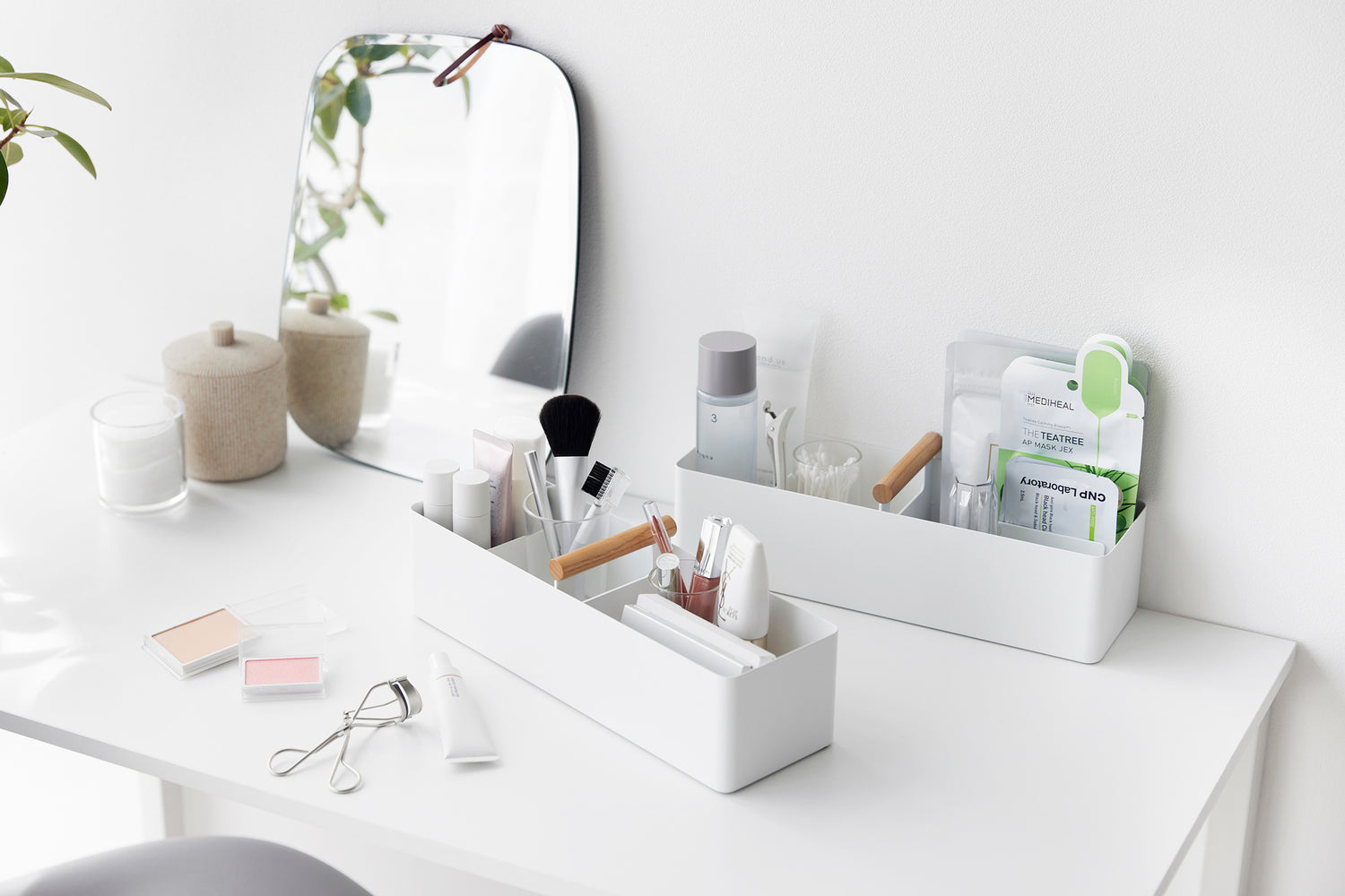 Slim Storage Box - Steel + Wood - Yamazaki Home