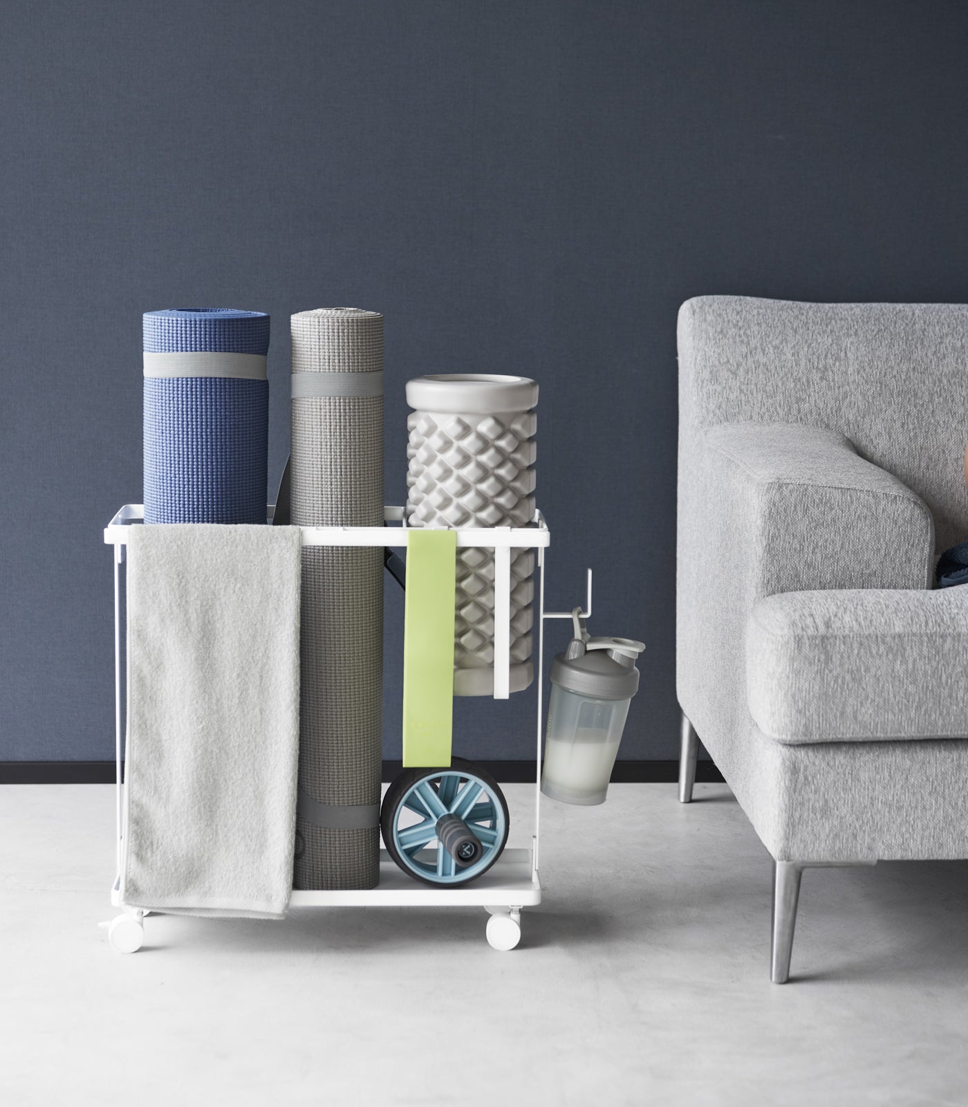 Fitness Equipment Storage Cart - Steel - Yamazaki Home