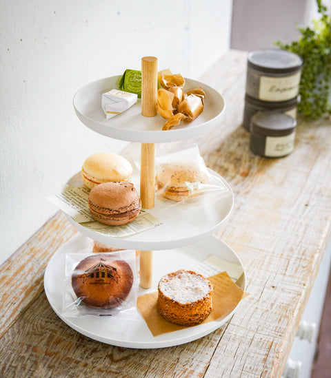 Serving Stand - Steel + Wood - Yamazaki Home